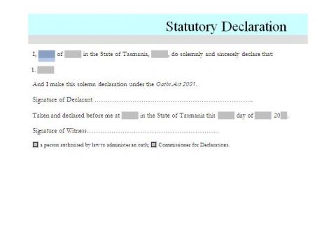 Statutory declaration | DocDownload