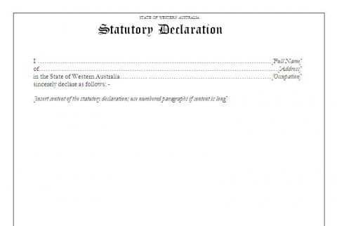 Statutory declaration | DocDownload